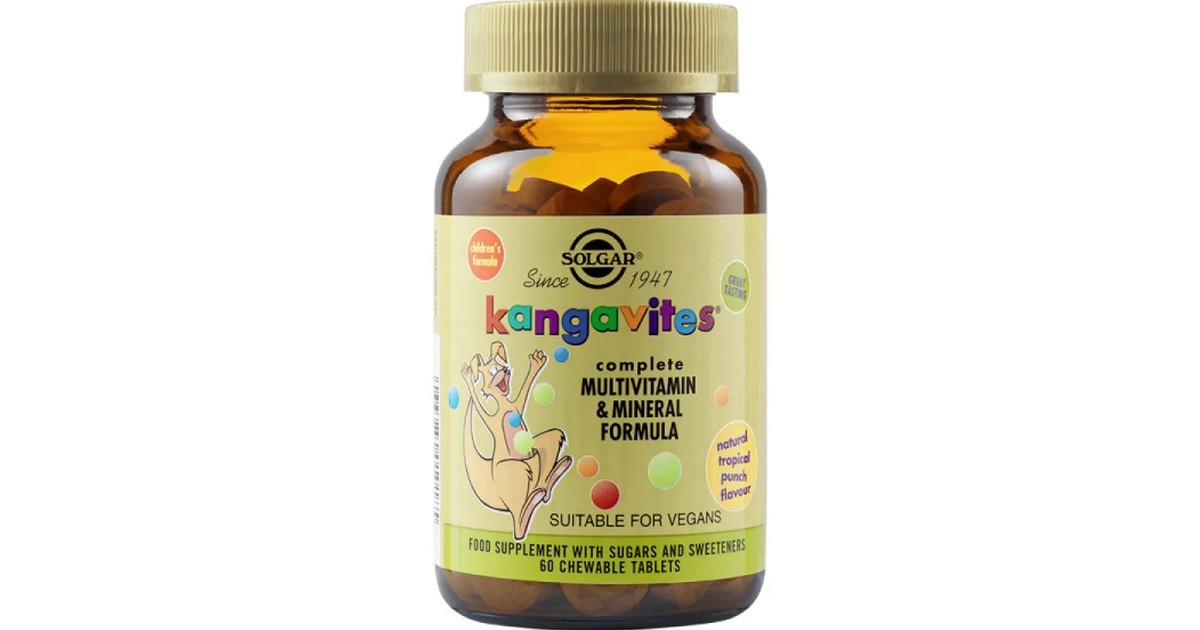 Solgar Kangavites Complete Multivitamin & Mineral Formula for Kids ...