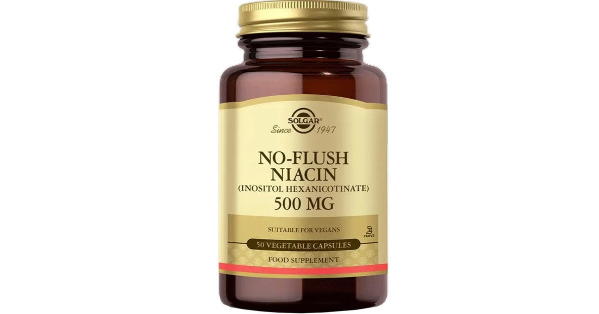 Solgar No-Flush Niacin (Vitamin B3) 500mg, 50veg.caps | Pharm24.gr