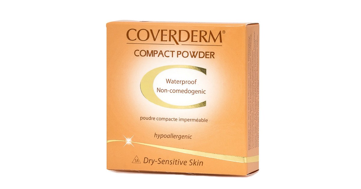 Coverderm Compact Powder Dry-Sensitive Skin Πούδρα Ξηρή Επιδερμίδα 10gr ...