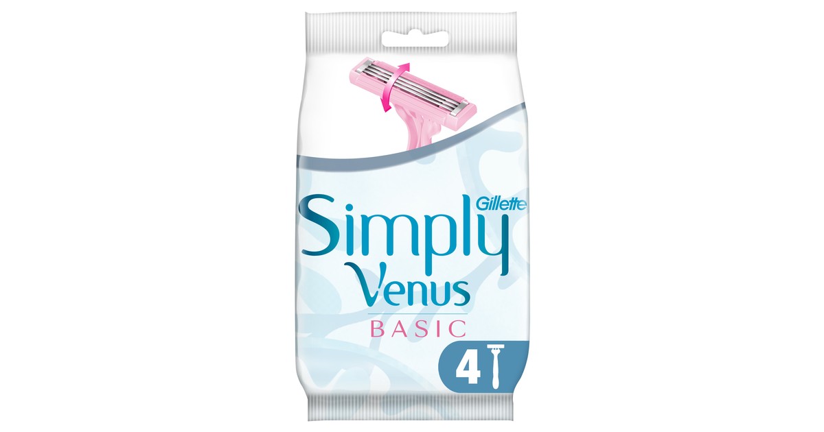 Gillette Simply Venus Basic Disposable Razors 4 Τεμάχια | Pharm24.gr