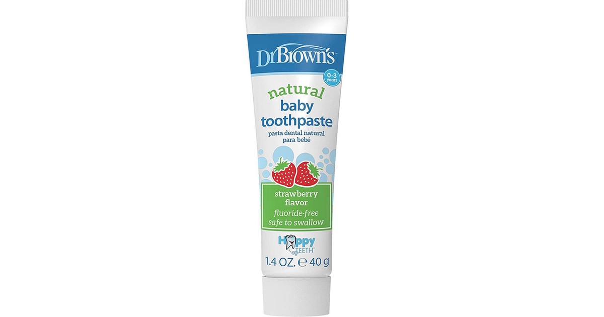 Dr.Browns Fluoride-Free Baby Toothpaste 40g, Φράουλα | Pharm24.gr