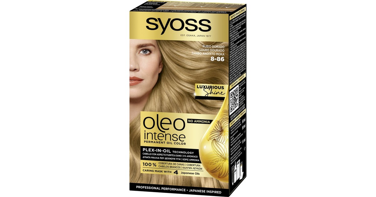 Syoss Oleo Intense Permanent Oil Hair Color Kit 1 Τεμάχιο - 8-86 Ξανθό ...