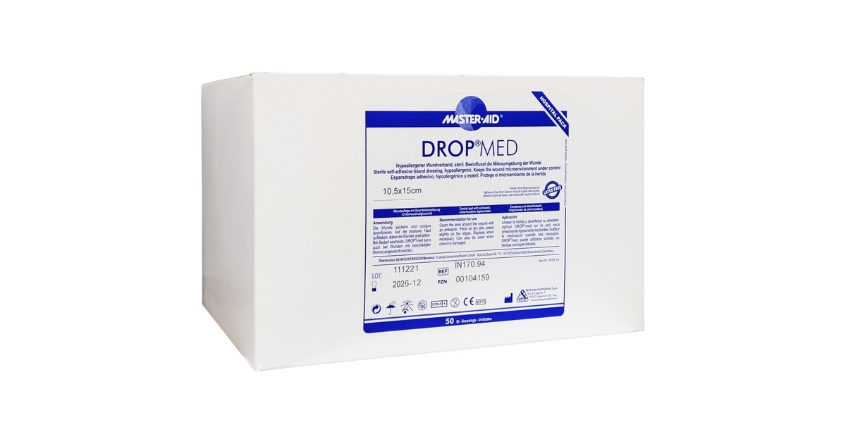 Master Aid Drop Med 10,5cm x 15cm 50 Τεμάχια | Pharm24.gr
