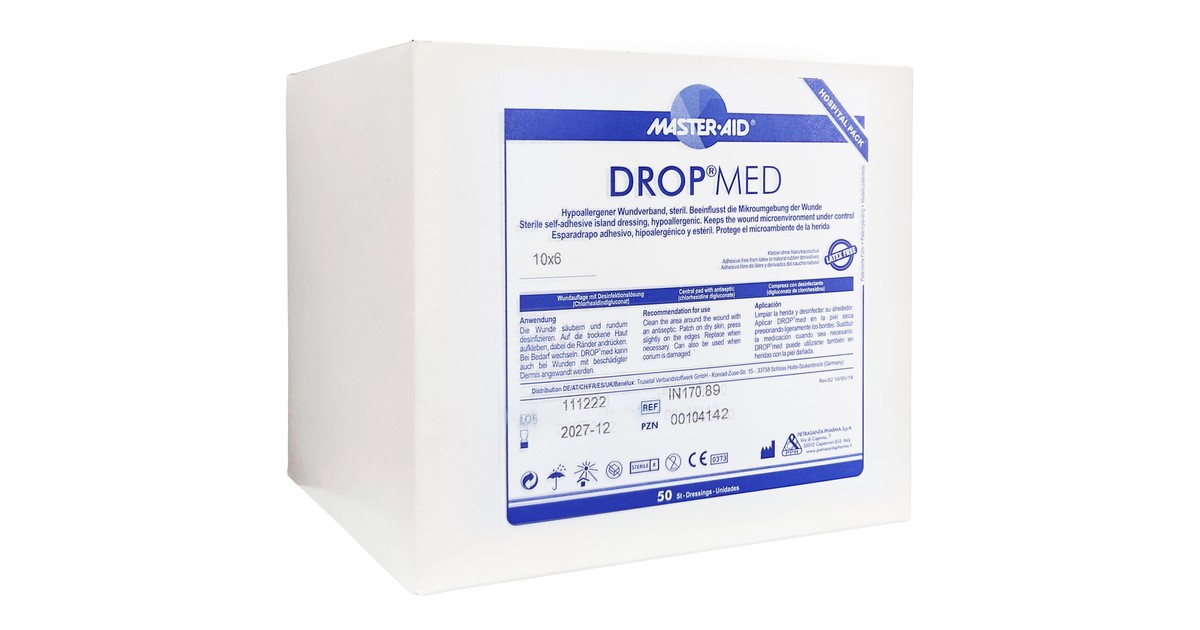 Master Aid Drop Med 10cm x 6cm 50 Τεμάχια | Pharm24.gr
