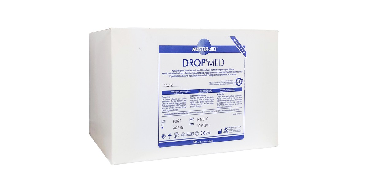 Master Aid Drop Med 10cm x 12cm 50 Τεμάχια | Pharm24.gr