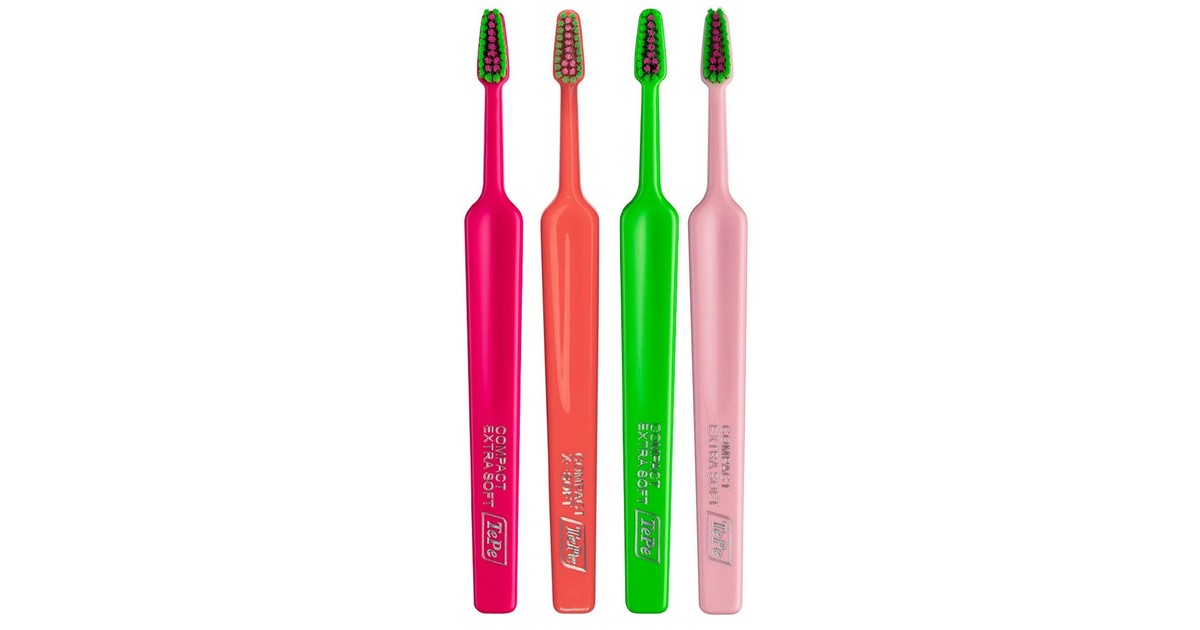 Tepe Colour Compact Extra Soft Toothbrush 4 Τεμάχια - Multicolor 6 ...