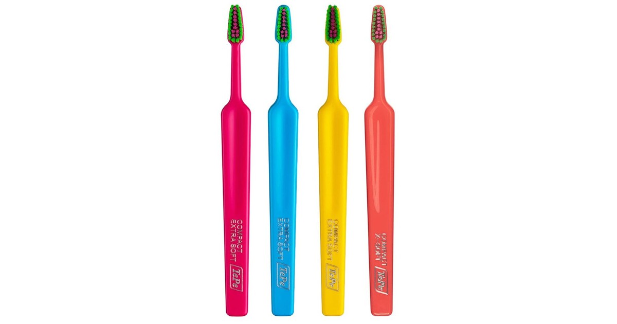Tepe Colour Compact Extra Soft Toothbrush 4 Τεμάχια - Multicolor 14 ...