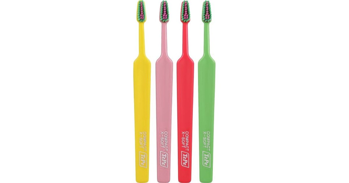 Tepe Colour Compact Extra Soft Toothbrush 4 Τεμάχια - Multicolor 12 ...