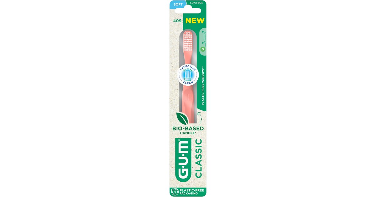 Gum Classic 409 Soft Toothbrush 1 Τεμάχιο - Ροζ | Pharm24.gr
