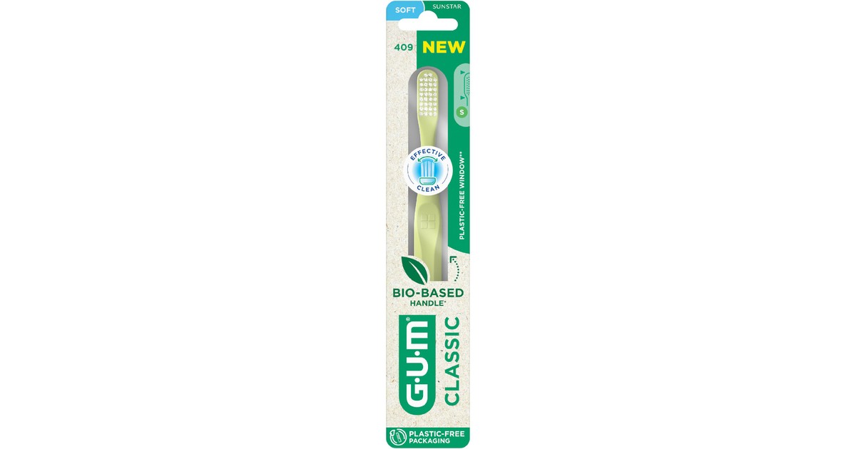 Gum Classic 409 Soft Toothbrush 1 Τεμάχιο - Κίτρινο | Pharm24.gr