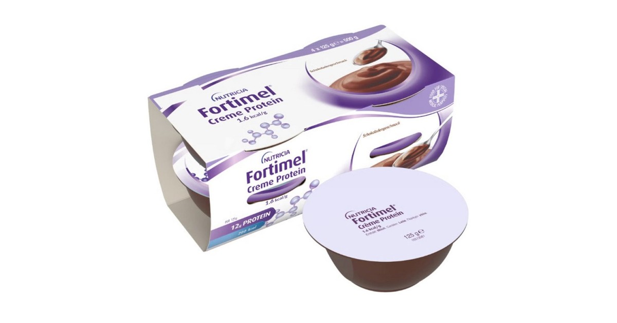 Nutricia Fortimel Creme Protein 1.6kcal/g, 500g (4x125g) - Chocolate ...