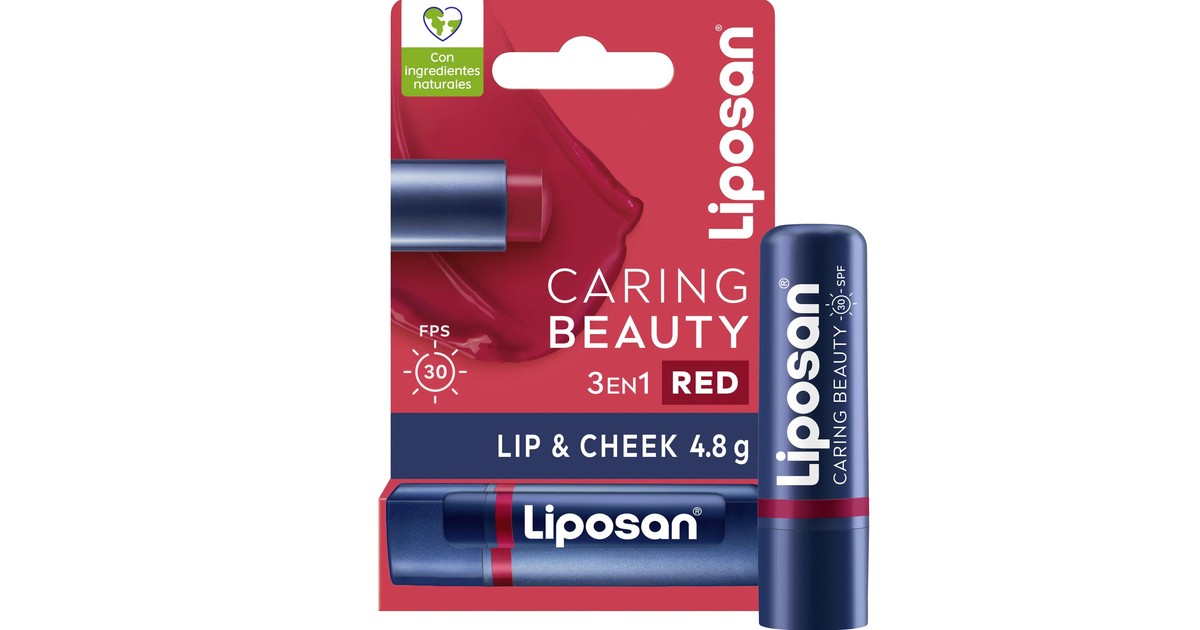 Liposan Caring Beauty Lip & Cheek Spf30, 4.8g - Red | Pharm24.gr