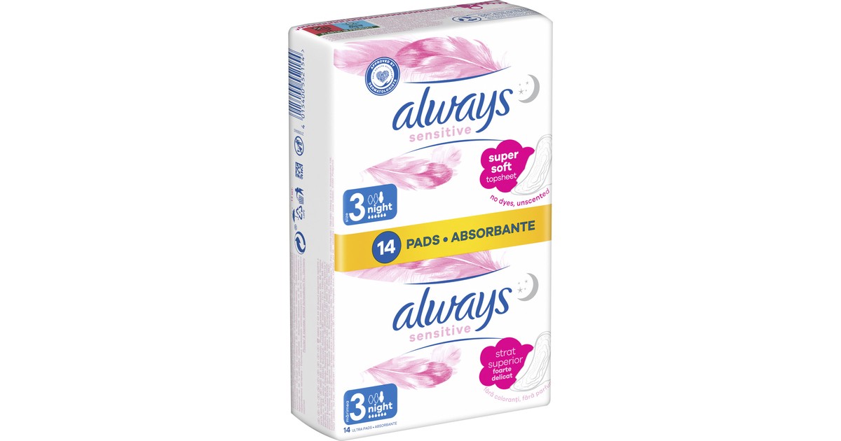Always Ultra Sensitive Night Pads 14 Τεμάχια | Pharm24.gr