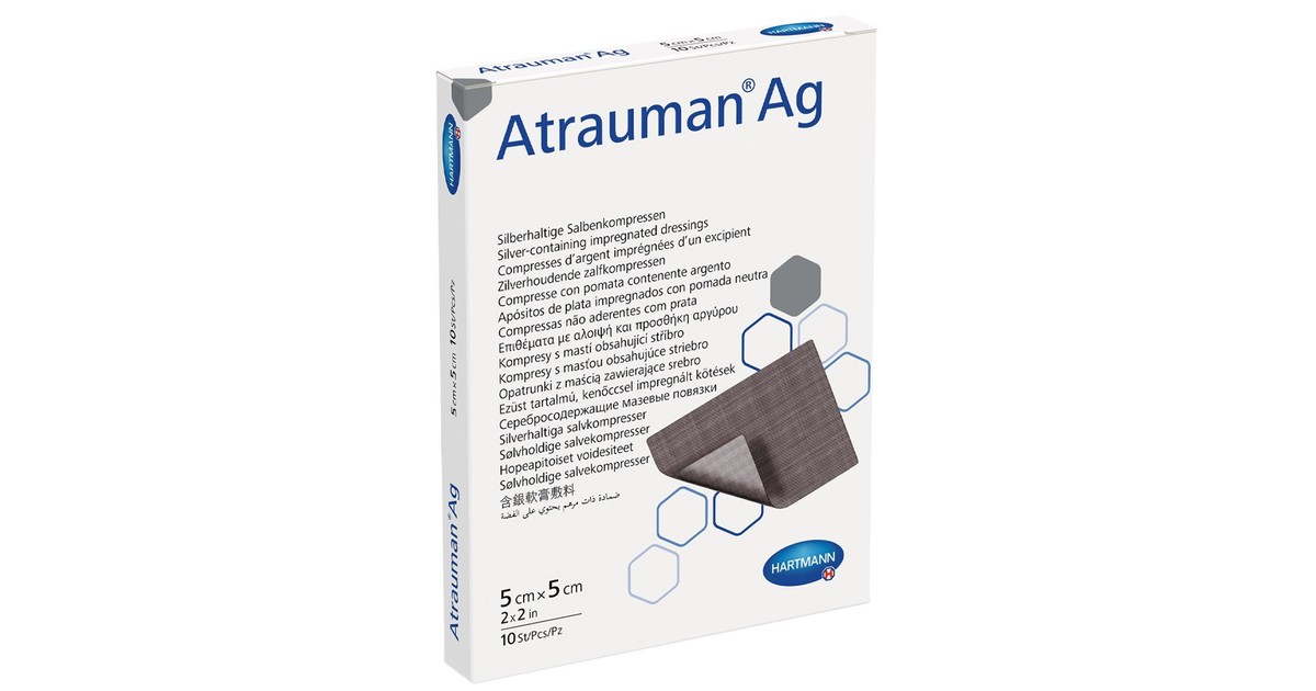 Hartmann Atrauman Ag Wound Pads with Ointment & Silver 10 Τεμάχια ...