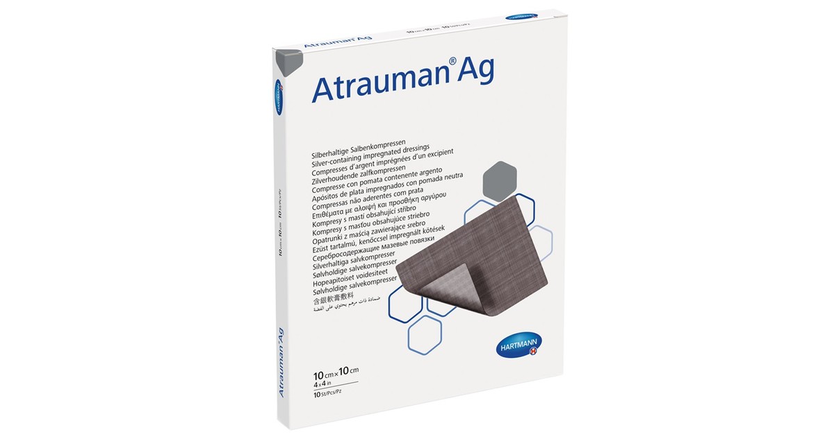 Hartmann Atrauman Ag Wound Pads with Ointment & Silver 10 Τεμάχια ...