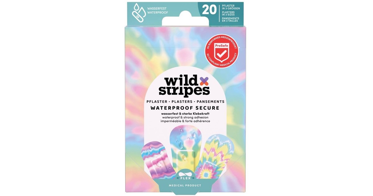 Wild Stripes Waterproof Rainbow Plasters 20 Τεμάχια | Pharm24.gr