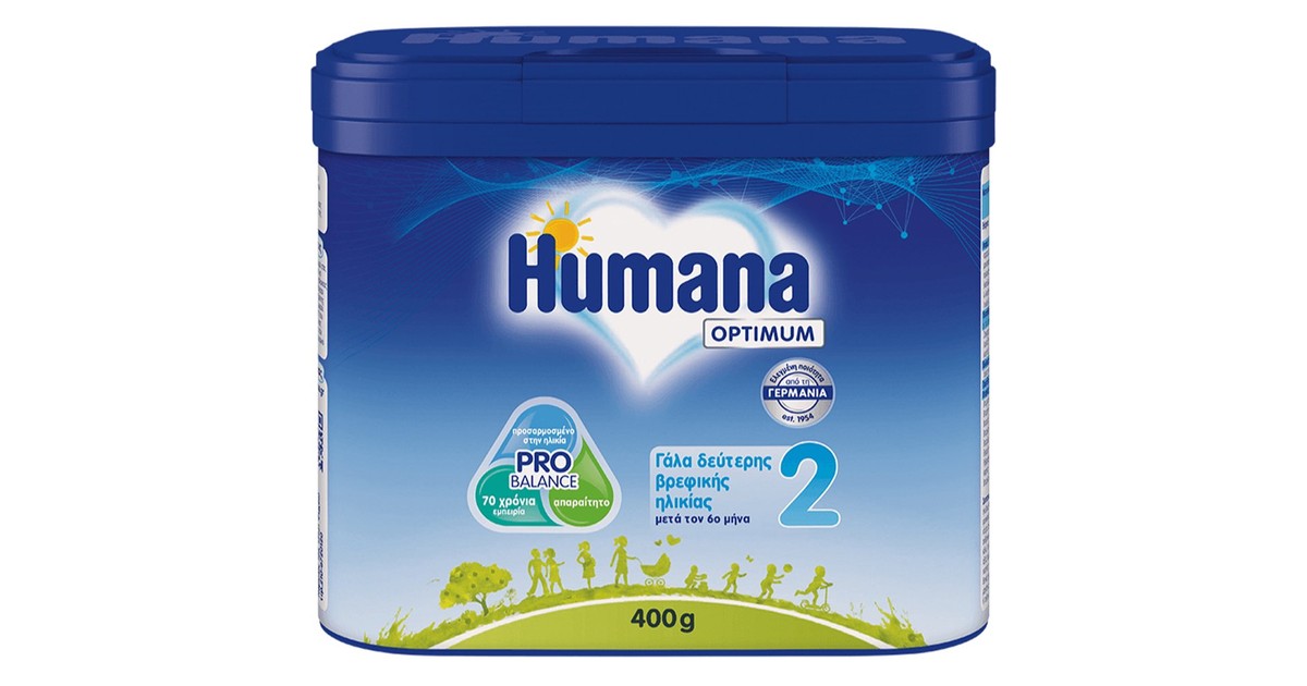 Humana Optimum Milk 2, 6m+ 400g | Pharm24.gr