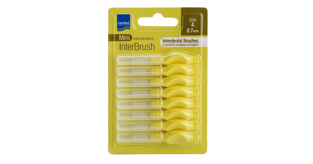 Intermed Ergonomic InterBrush Mini 8 Τεμάχια Size 4 - 0.7mm | Pharm24.gr
