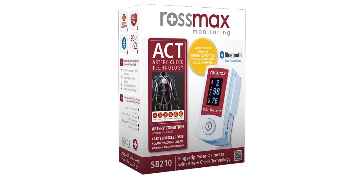 Rossmax SB210 Fingertip Pulse Oximeter with Artery Check Technology 1 Τεμάχιο | Pharm24.gr