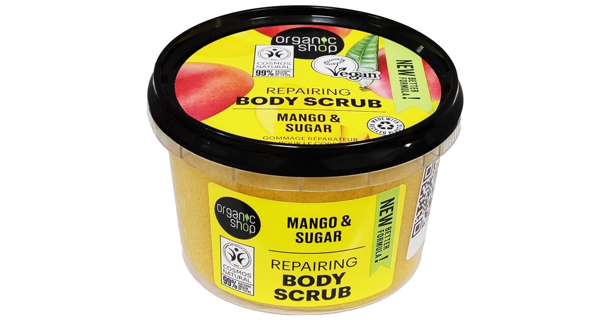 Organic Shop Repairing Body Scrub with Kenyan Mango & Sugar 250ml ...