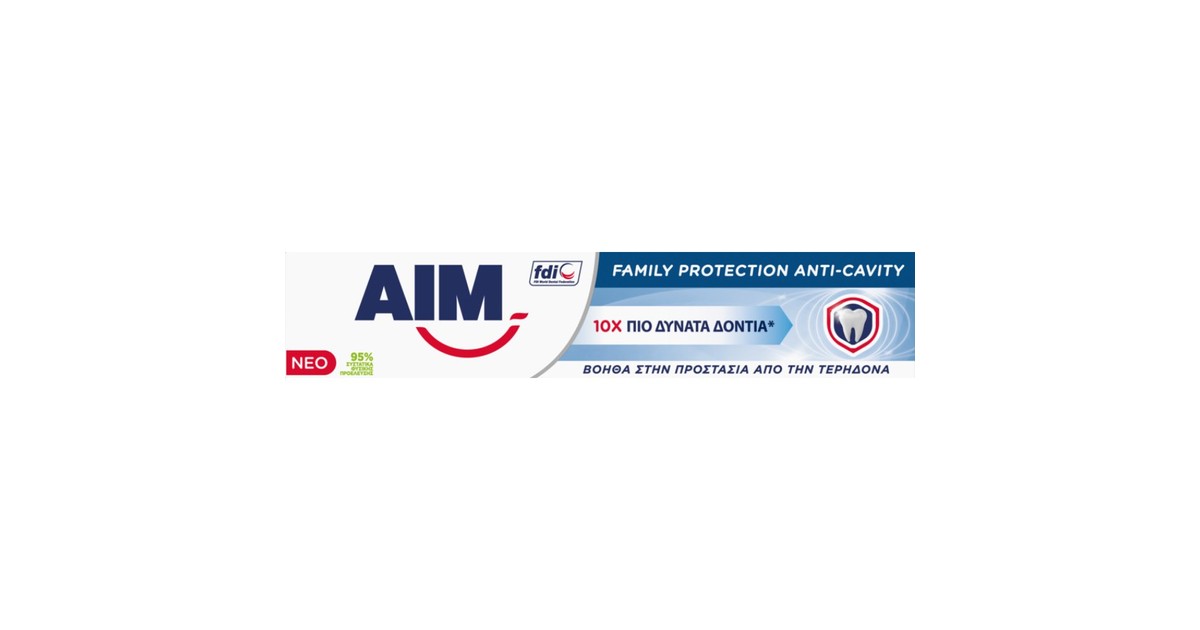 Aim Family Protection Anti-cavity Toothpaste 1450ppm 75ml | Pharm24.gr