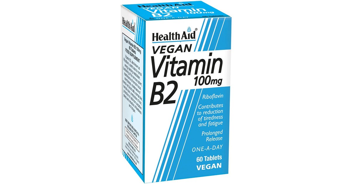 Health Aid Vegan Vitamin B2 100mg 60tabs | Pharm24.gr