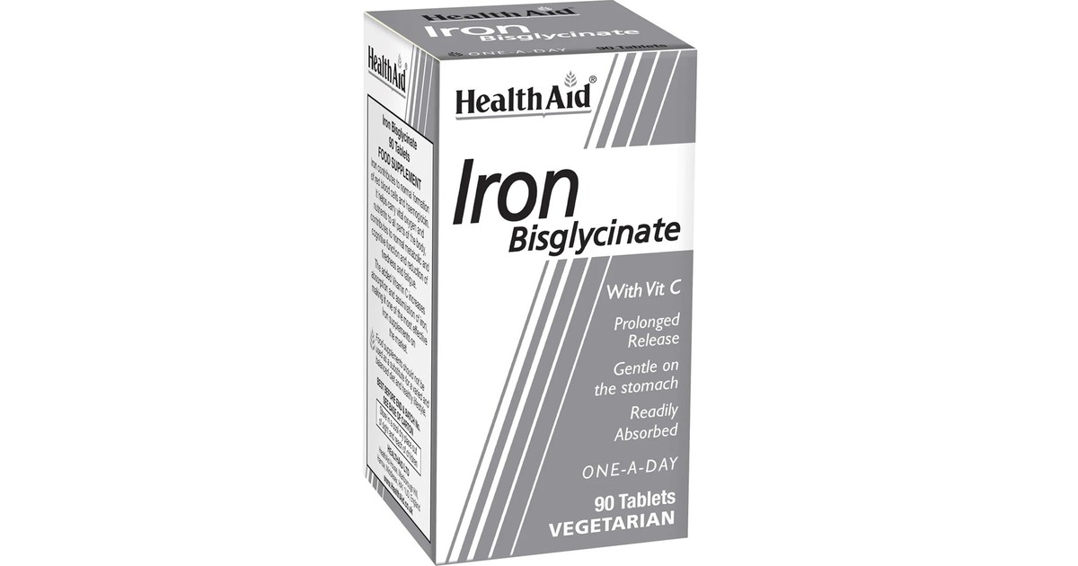Health Aid Iron Bisglycinate 90tabs | Pharm24.gr