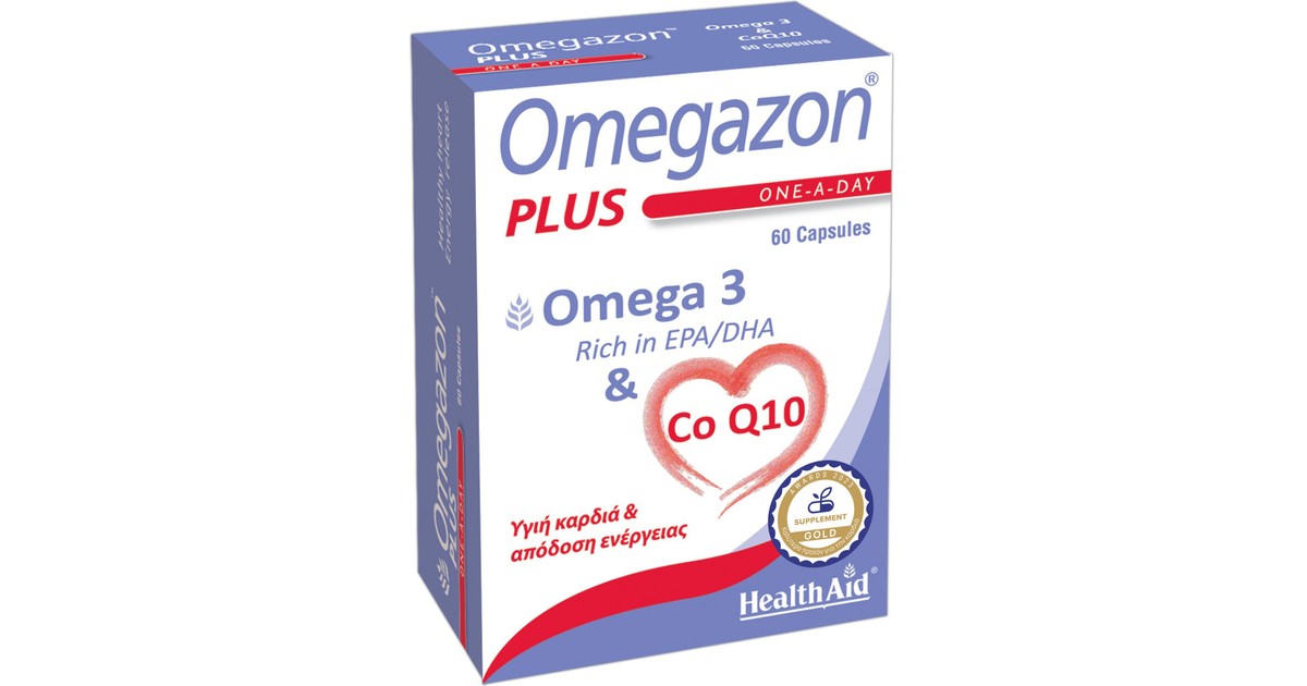 Health Aid Omegazon Plus Ω3 & Co Q10 60caps | Pharm24.gr
