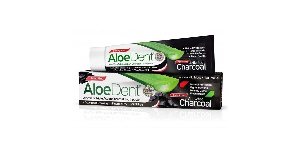 Optima Aloe Vera Triple Action Charcoal Toothpaste 100ml | Pharm24.gr