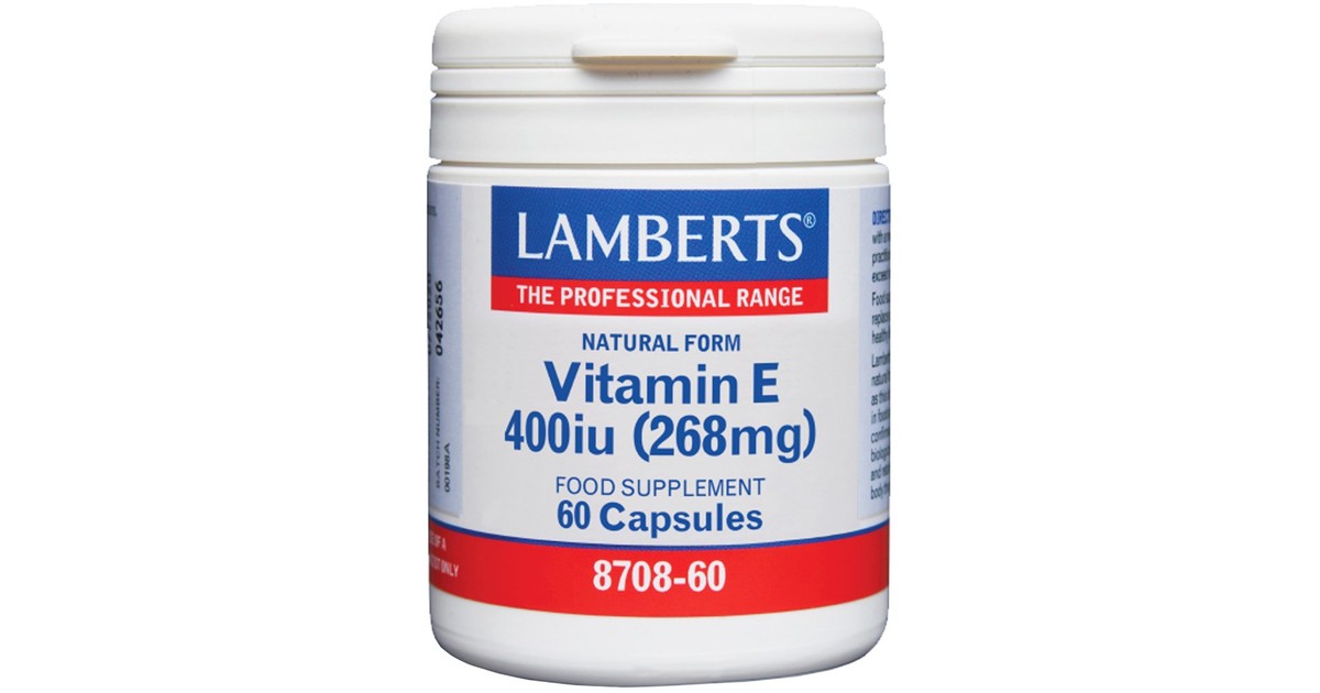 Lamberts Natural Form Vitamin E 400iu, 60caps | Pharm24.gr