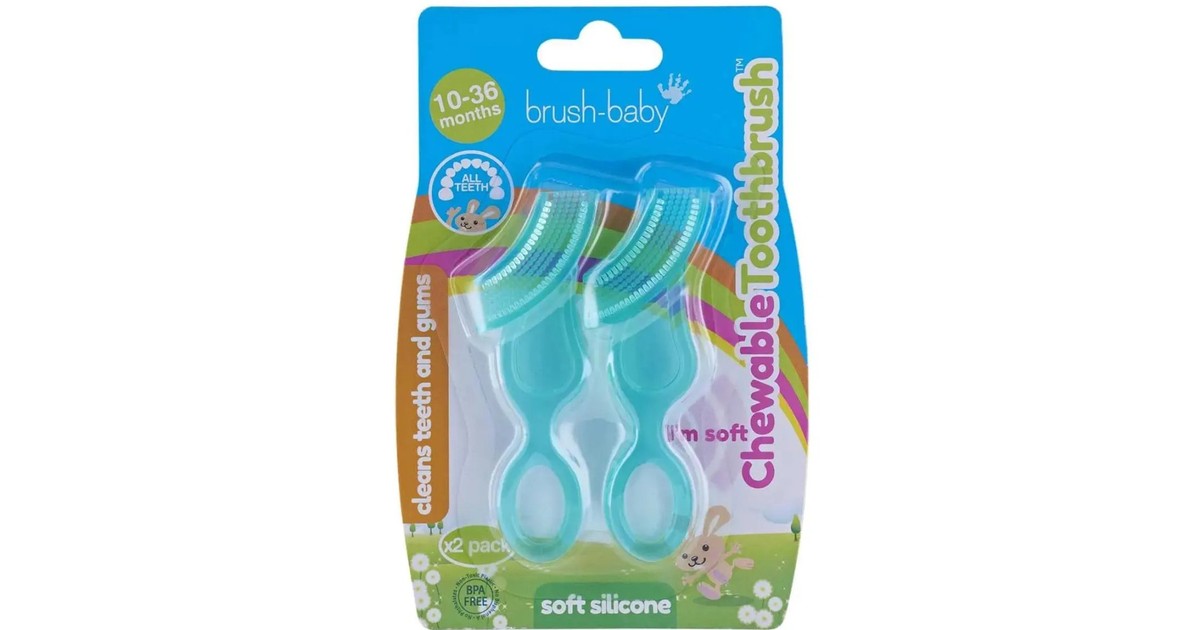 Brush-Baby Soft Chewable Toothbrush 10-36m, 2 Τεμάχια | Pharm24.gr