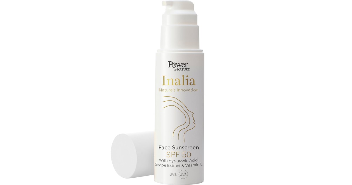 Inalia Face Sunscreen Spf50 with Hyaluronic Acid, Grape Extract ...