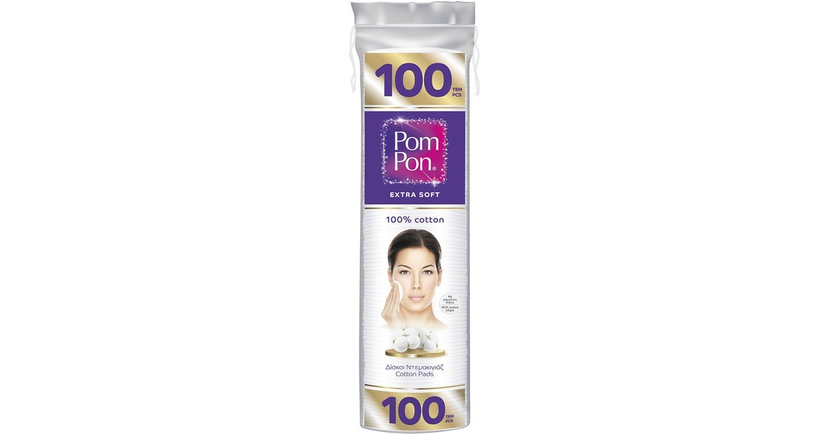 Pom Pon Extra Soft Cotton Pads 100 Τεμάχια | Pharm24.gr