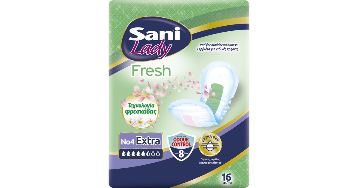 Sani Lady Fresh No4 Extra 16 Τεμάχια | Pharm24.gr