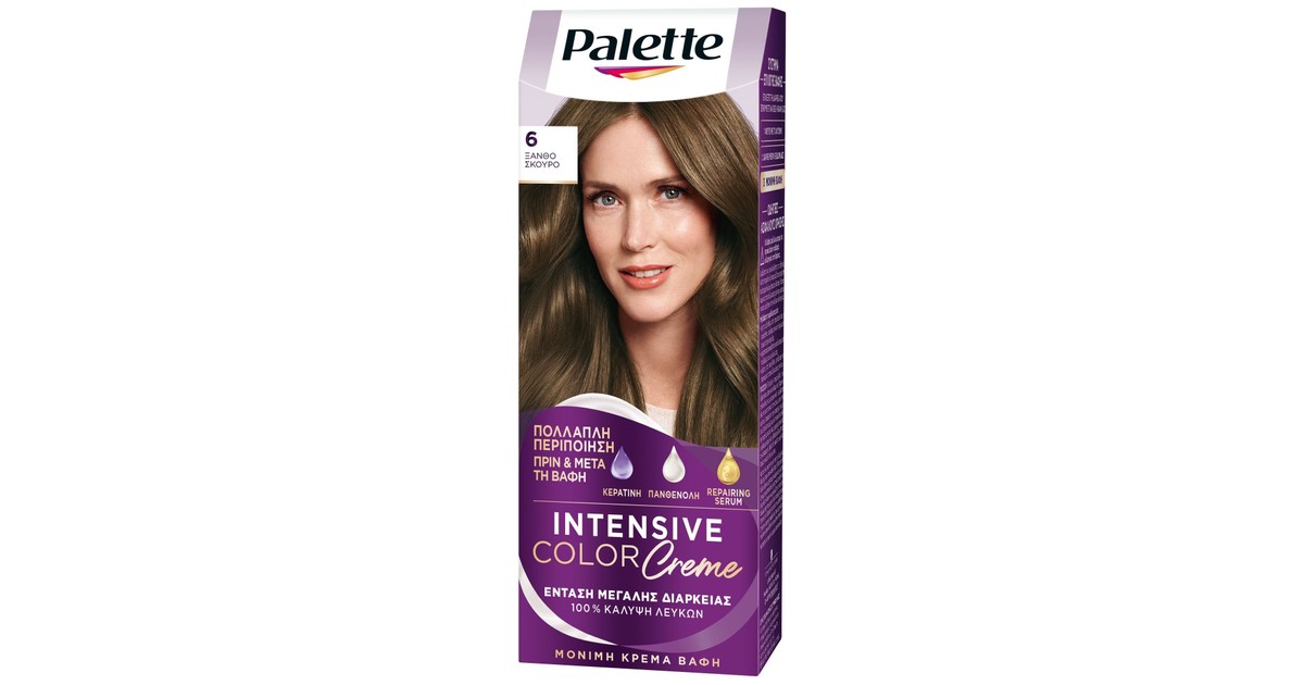 Schwarzkopf Palette Intensive Hair Color Creme Kit 1 Τεμάχιο - 6 Ξανθό ...