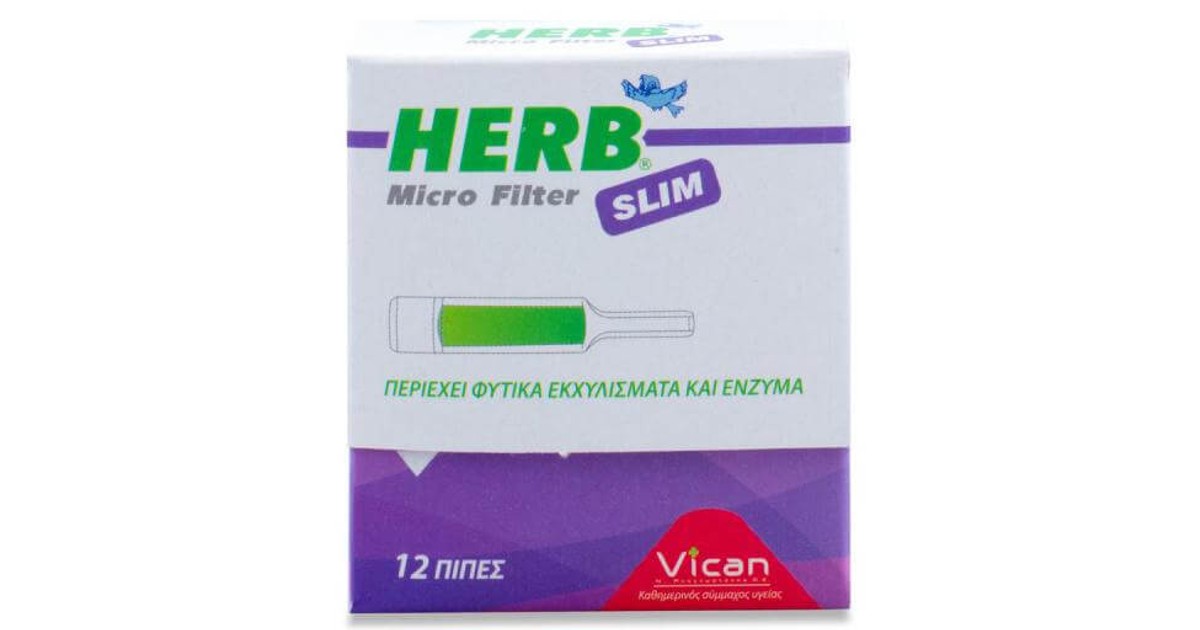 Herb Micro Filter για Slim Τσιγάρο 12τμχ | Pharm24.gr