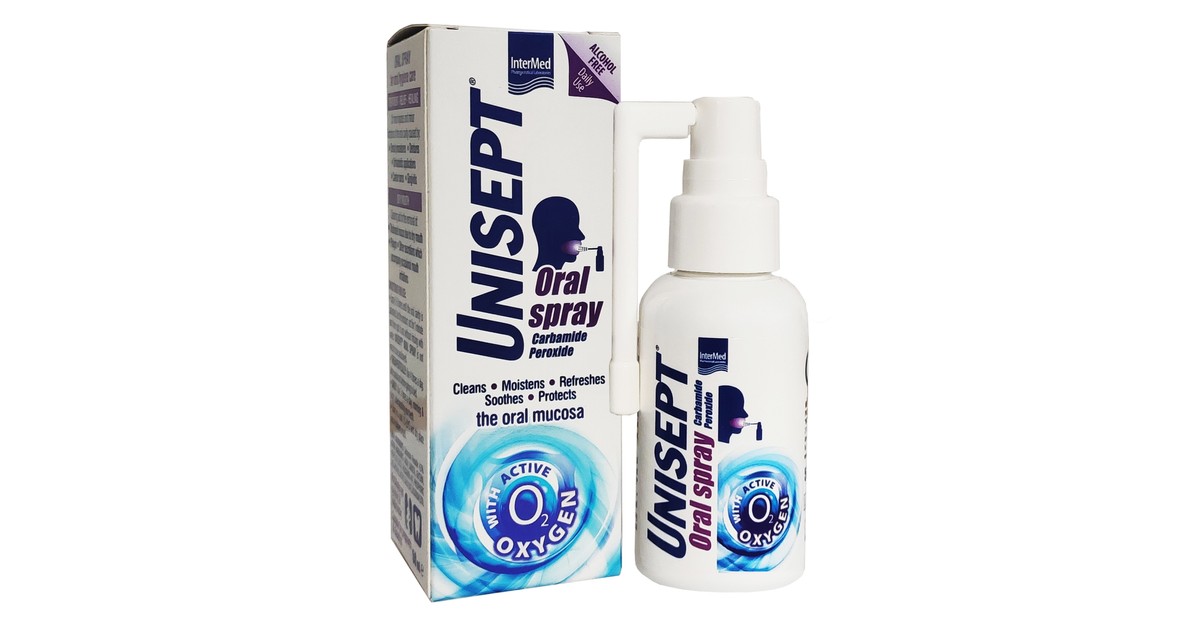Intermed Unisept Oral Spray With Carbamide Peroxide 50ml | Pharm24.gr