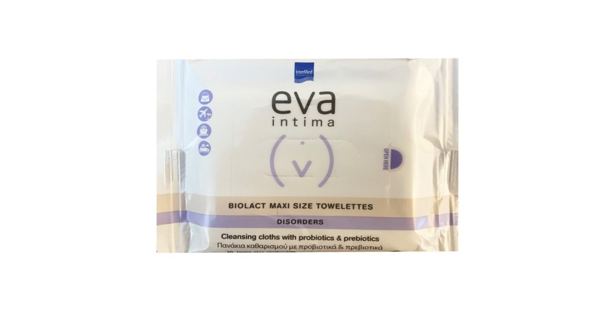 Eva Intima Disorders Biolact Maxi Size Towelettes 10 Wipes | Pharm24.gr