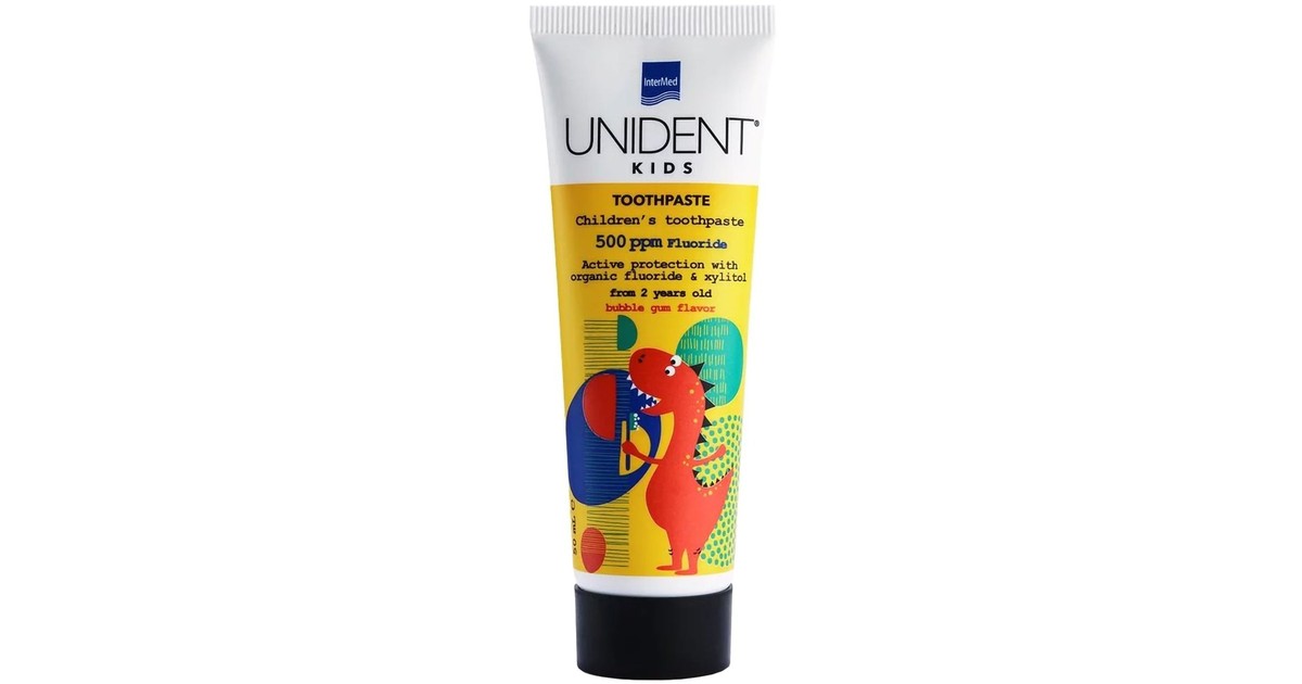 Intermed Unident Kids Toothpaste 500ppm Fluoride 2+ Years Bubblegum ...