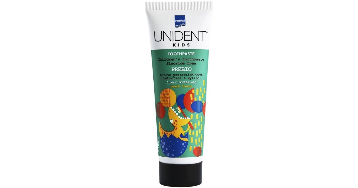 Intermed Unident Kids Toothpaste Prebio 6m+ Peach Flavor 50ml | Pharm24.gr