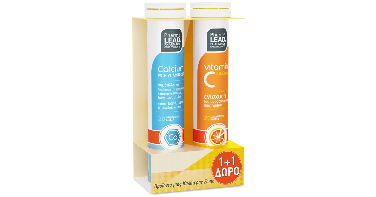 Pharmalead Πακέτο Προσφοράς Calcium 20 Effer.tabs & Δώρο Vitamin C ...