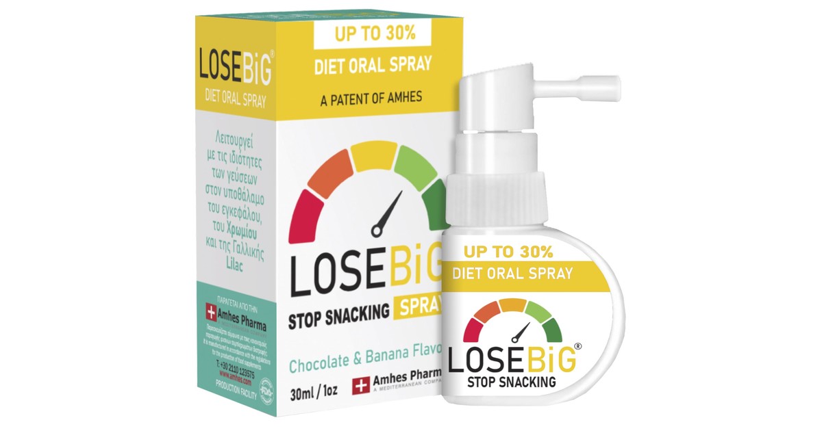 Losebig Stop Snacking Diet Oral Spray 30ml - Chocolate & Banana ...