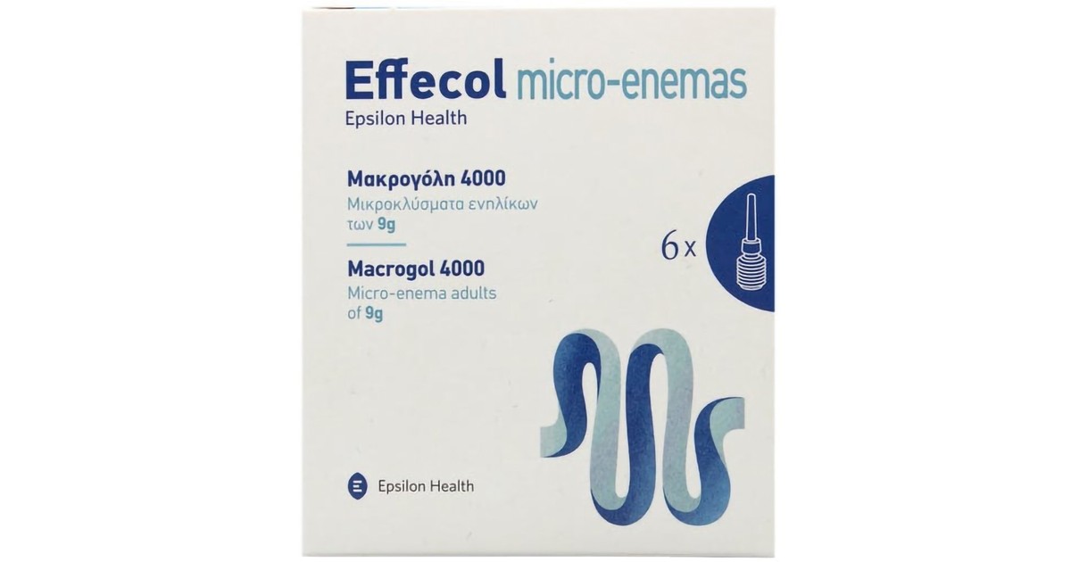 Effecol Micro-Enemas Macrogol 4000, 6x9g | Pharm24.gr