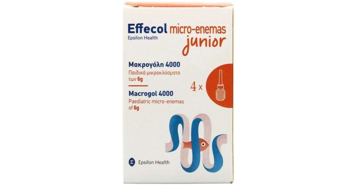 Effecol Micro-Enemas Junior Macrogol 4000, 4x6g | Pharm24.gr