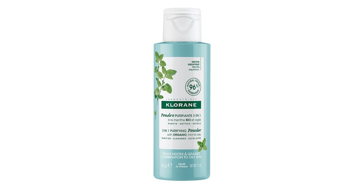 Klorane Aquatic Mint 3 in 1 Purifying Powder With Organic Mint & Clay ...
