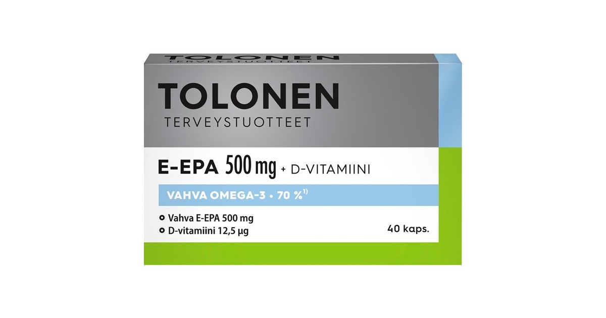 Tolonen E-EPA 500mg & Vitamin D 40caps | Pharm24.gr