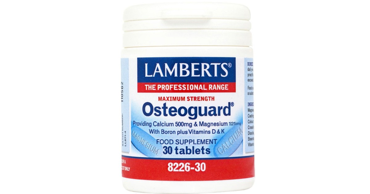 Lamberts Osteoguard Calcium, Magnesium & Boron Plus Vitamins D3 & K2 ...