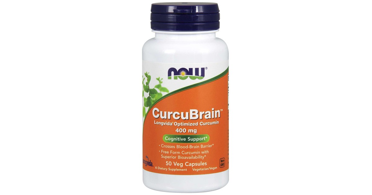 Now Foods CurcuBrain™ 400mg Συμπλήρωμα Διατροφής, Ισχυρή Φόρμουλα ...