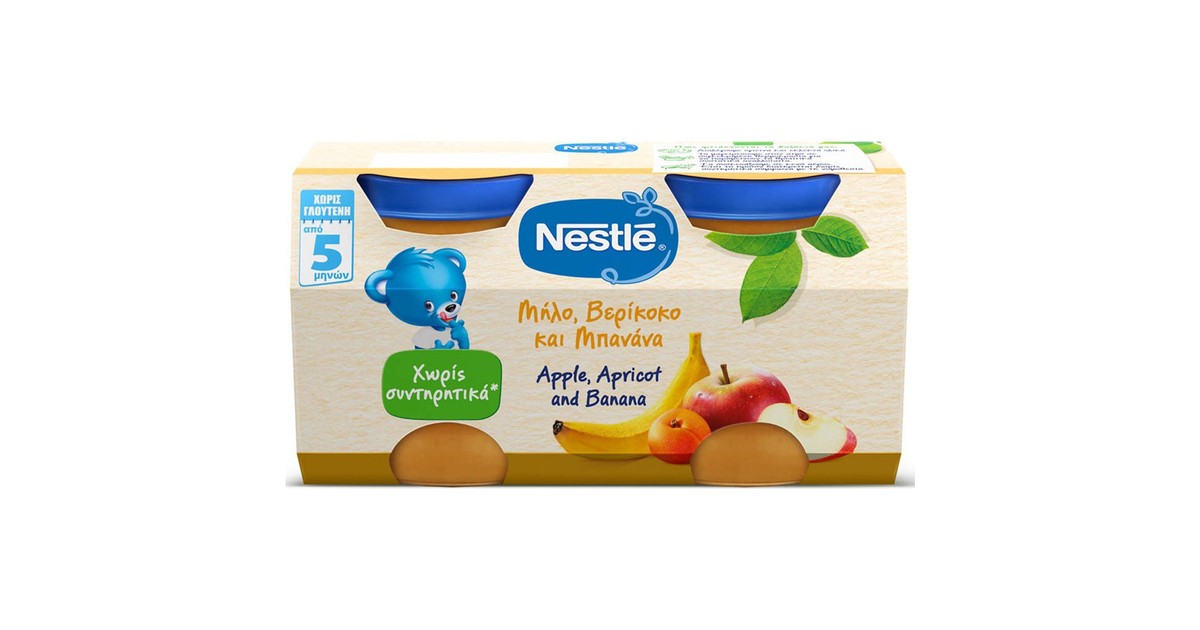 Nestle Apple, Apricot & Banana Fruit Meal 5m+, 2x125g | Pharm24.gr