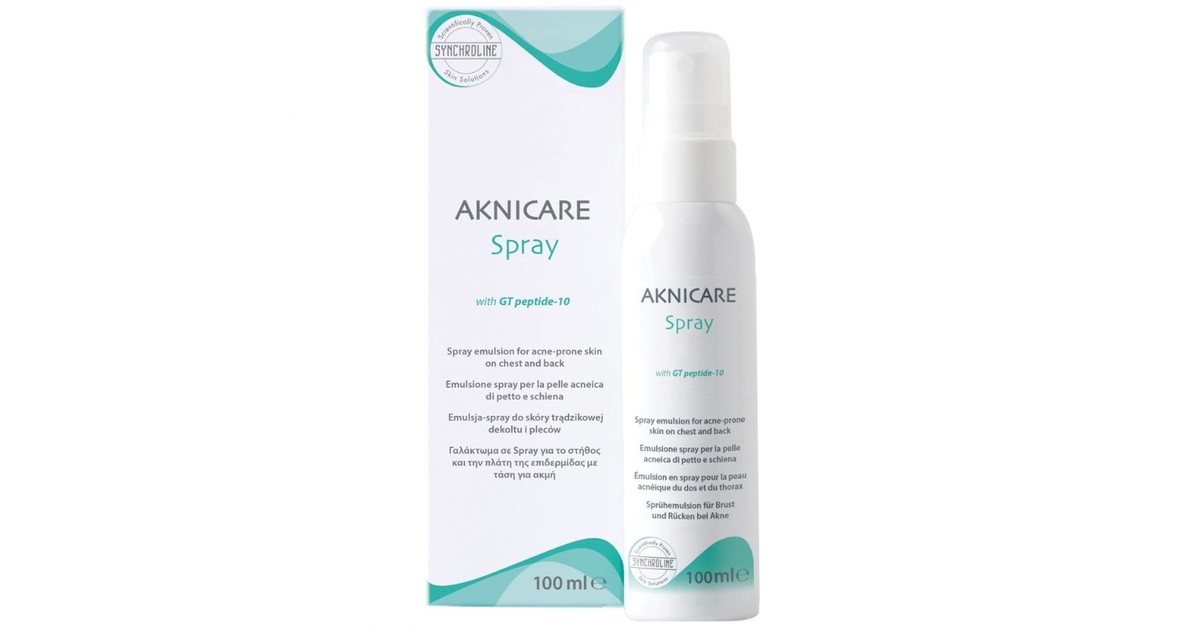 Synchroline Aknicare Spray Emulsion Γαλάκτωμα για Στήθος & Πλάτη, για ...